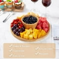Bamboo Cake Stand with Lid, 6-in-1 Multifunctional Cake Plate, Cake ...