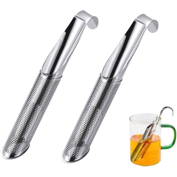 SHAR Set of 2 Stainless Steel Tea Filters Reusable Tea Diffuser Long ...