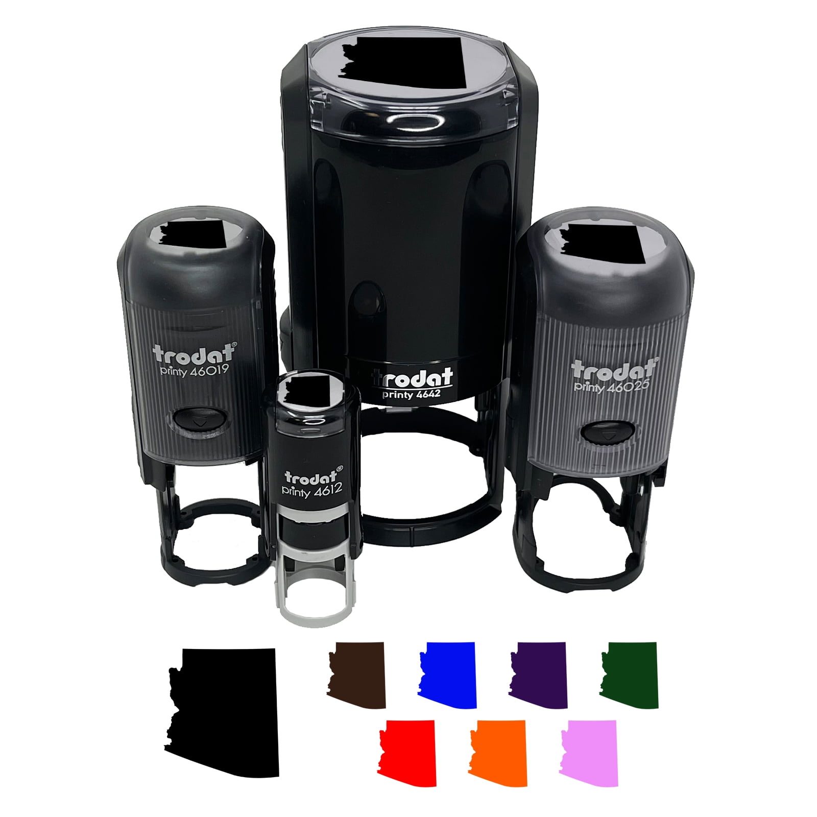 Arizona State Silhouette Self-Inking Rubber Stamp Ink Stamper - Sky ...