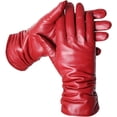 Jtbuh XLY Women's Winter Sheepskin Leather Gloves – Touchscreen Thin ...