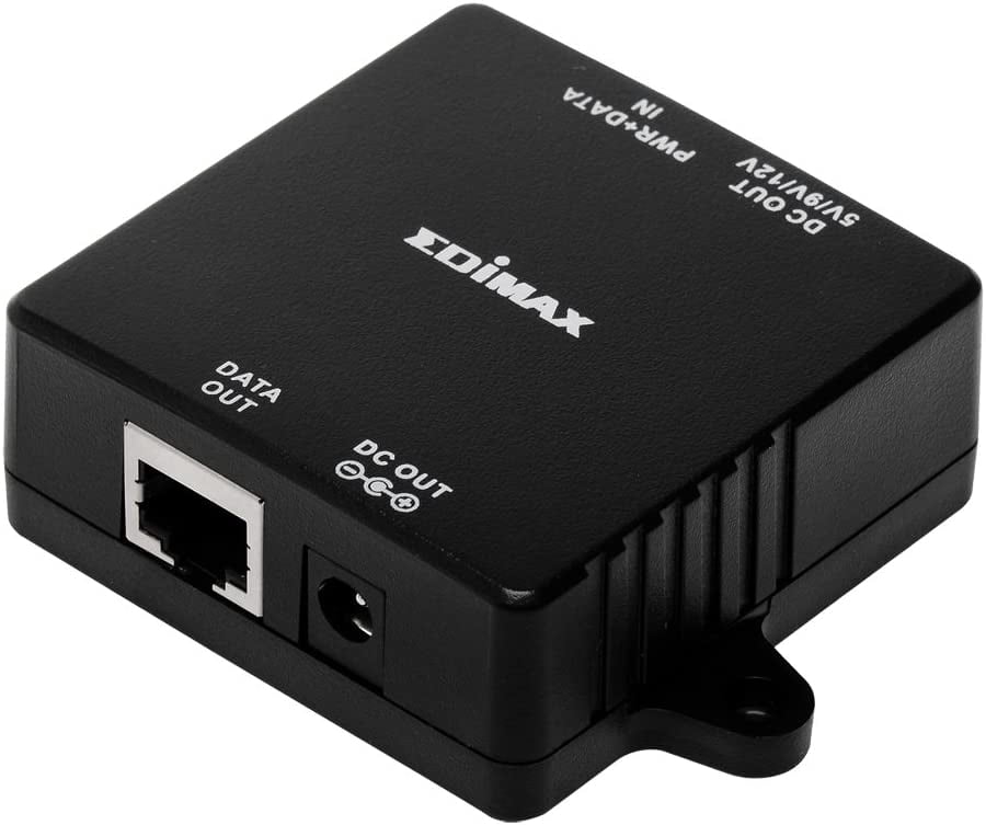 Edimax Pro Compact Gigabit PoE+ Splitter with Adjustable 5/9/12V x 2A ...
