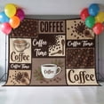 Coffee Time Photography Backdrop 10x8FT, Retro Coffee Beans Dark Brown ...