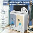 Adnoom Portable Washer Dryer Combo, 30 lbs, Compact Twin Tub - Walmart.com