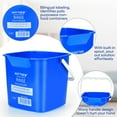 MATTHEW CLEANING PRODUCTS 6 Quart Red, Green, Blue Sanitizing Buckets ...