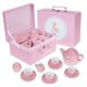 Jewelkeeper Porcelain Tea Set for Little Girls, Pink Polka Dot, 13 ...