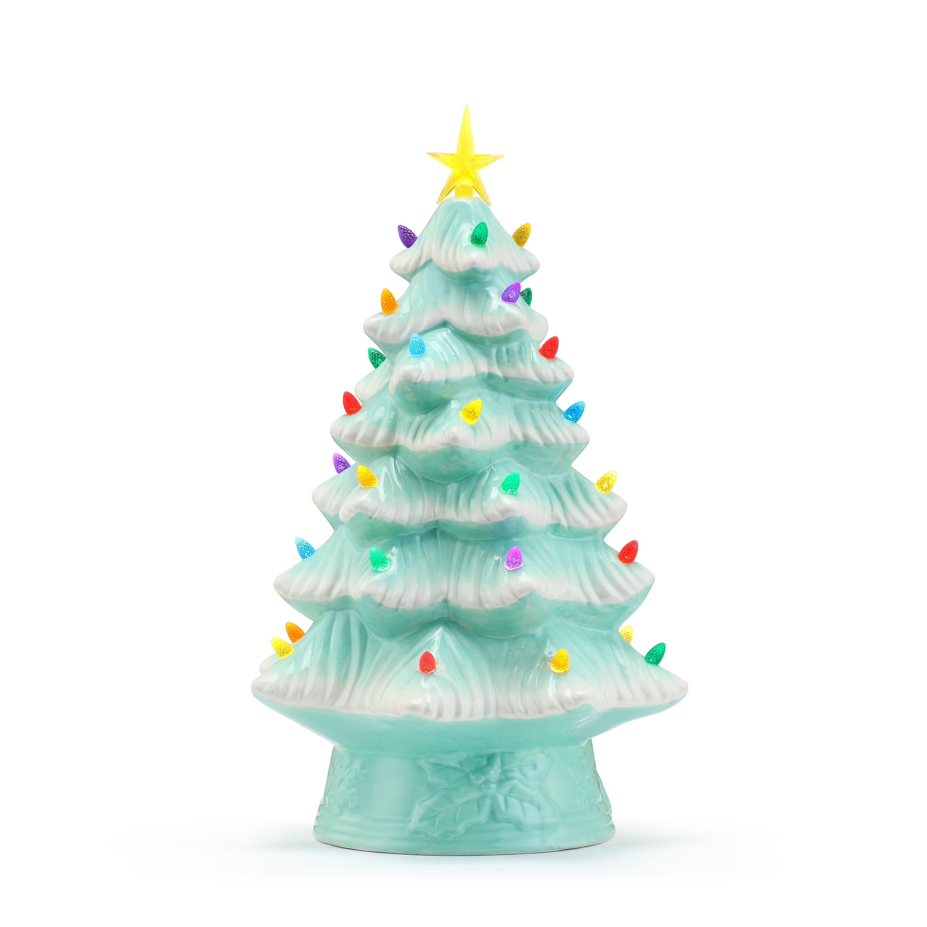 Mr. Christmas Ceramic Nostalgic Tree, 16", Seafoam - Walmart.com