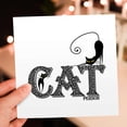 3drose, Fun Cat Person Typography in Animal Print with a Black Cat, 6 ...