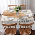 Bohemian Color Block Abstract Leaves Table Cloth 60x84in, Waterproof ...