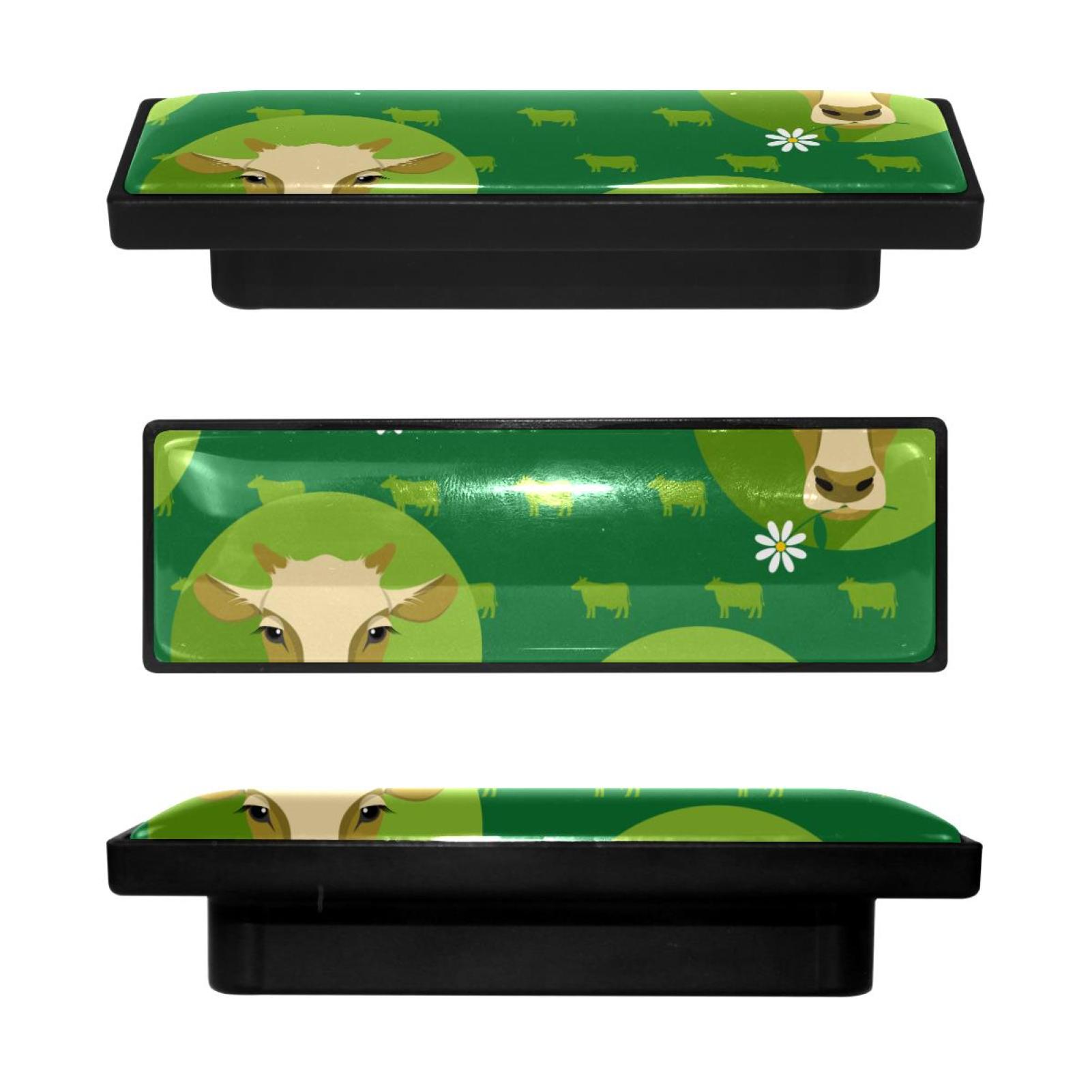 4 Pcs Rectangle Cabinet Handle Cupboard Knob Drawer Pulls Handle Cow ...