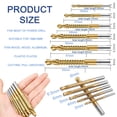 6 count Titanium Coated HSS Side Drill Bits Set, 3-8mm Serrated Drill ...