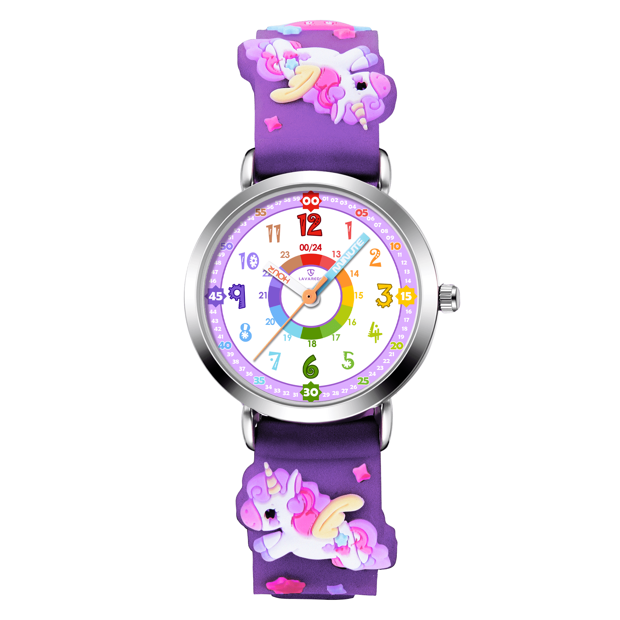 Girls Watch,3D Cartoon Rainbow Dial Waterproof Watch for Kids Girls 3 ...
