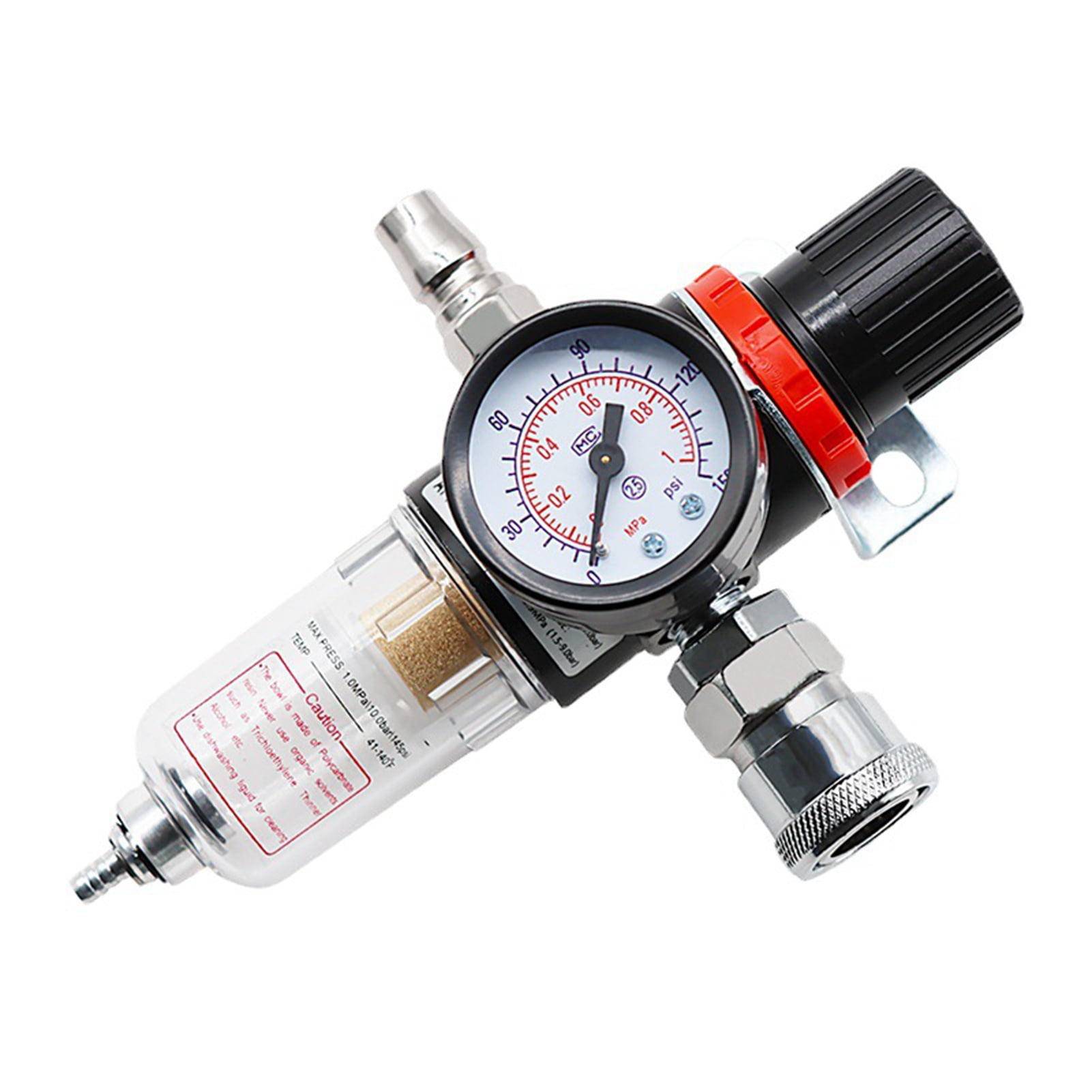 Separador de aceite y agua con manómetro, filtro regulador de presión de aire comprimido de 1/4 ...