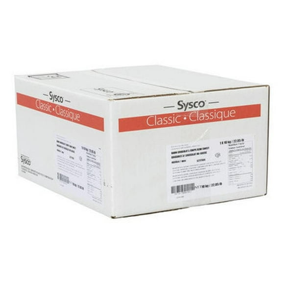 Sysco Classic Chocolate Chip Semi-Sweet 4000 ct. 10KG/22 LBS