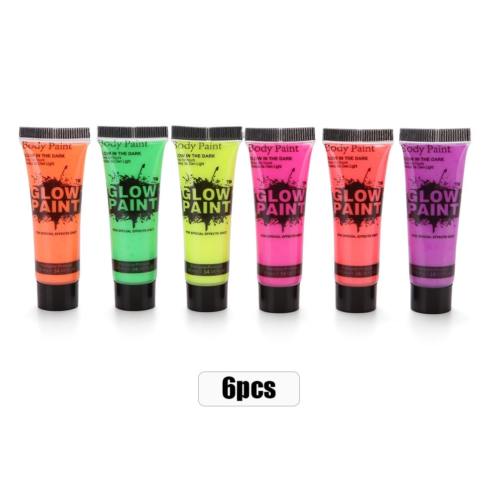Click here for Tfixol6 Tubes 10ml/0.34oz Art Body Paint Glow In U... prices