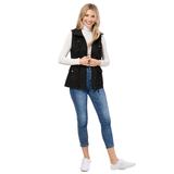 PacificPlex Womens Sleeveless Hooded Cargo Utility Vest, Large, Black ...