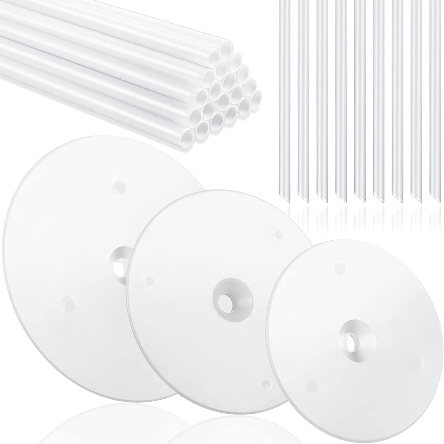 32 Pieces Plastic Cake Dowel Rods Set 20 Pieces 9.4 Inch Plastic Cake ...