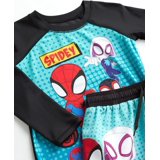 Marvel Spiderman Boys’ Rash Guard Set – Spider-Man Kids’ UPF 50+ Swim ...