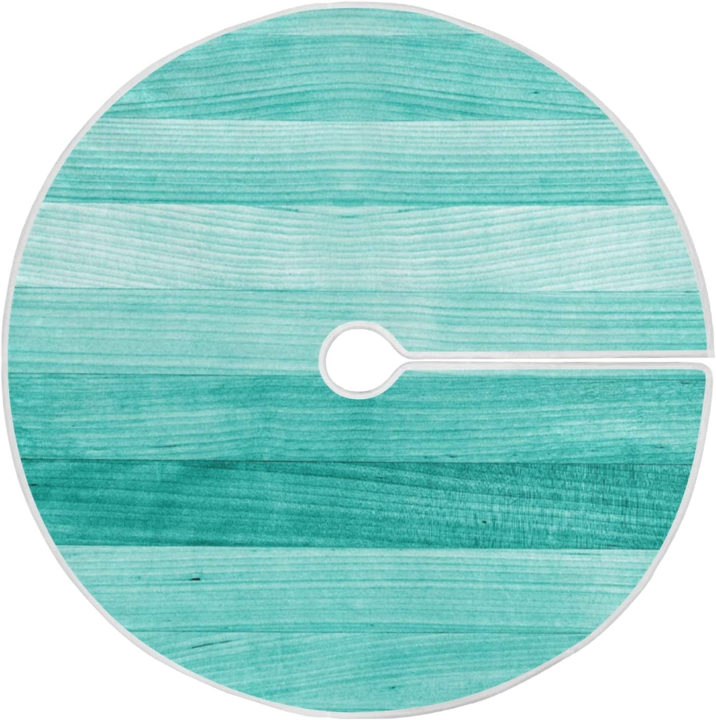 FMSHPON Watercolor Teal Turquoise Green Wood Texture Xmas Christmas ...