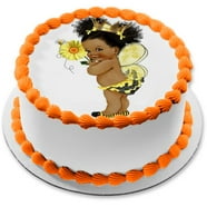 Afro Puff African American Yellow Sunflower Baby Girl Baby Shower ...