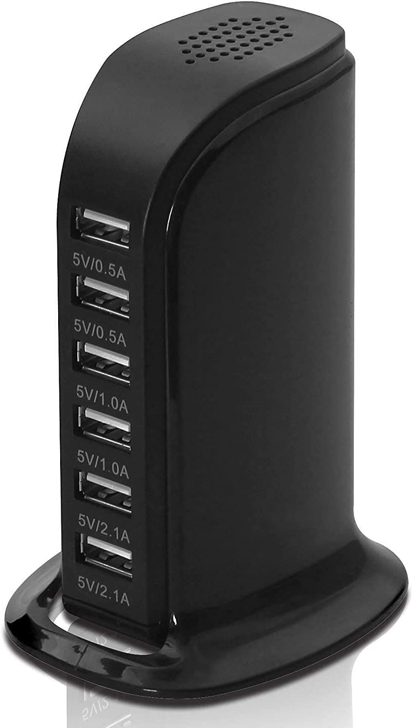 QinYing 6-Port USB Wall Charger Desktop Charging Station Quick Charge 2 ...