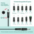 Yolmary 12V 1A AC Adapter Charger with 10 Replacement Plug Tips ...
