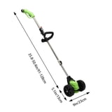12000R/min Cordless Foldable Lithium Mower W/ Wheels 200W Green Mini ...