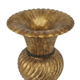 DecMode 22" Carved Gold Polystone Vase - Walmart.com