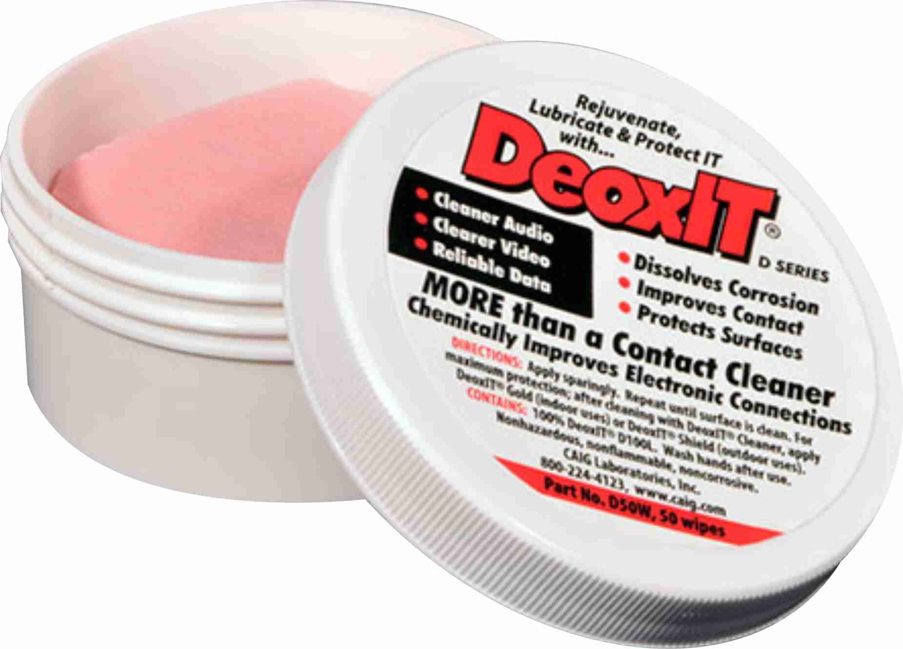 CAIG LABS DeoxIT D-Series Wipes, 100%, 50 count - Walmart.com