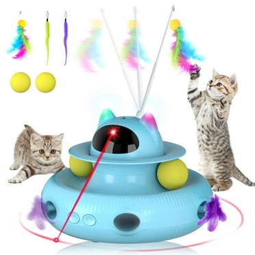 Purrfect Feline Titan's Tower Interactive Cat Toy, Blue Toy for Indoor ...