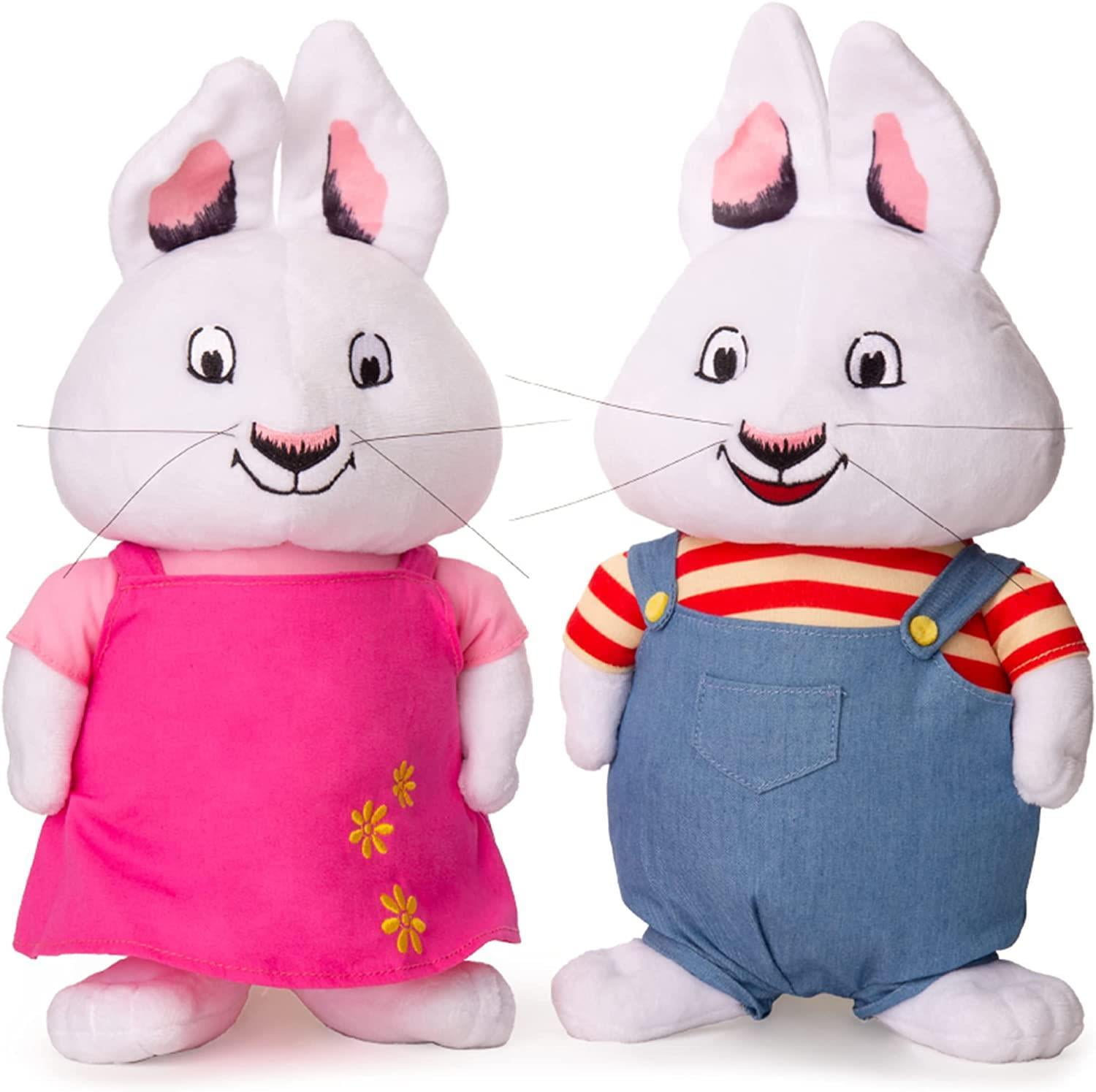 Max and Ruby Rabbit Bundle White Bunny Plush Doll Set Kids TV Show Toy ...