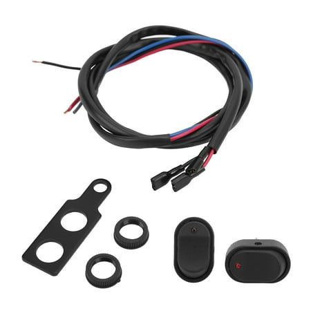 12V 30A Toggle Switch, 2 Pole Design LED Light Rocker Switch Red ...