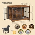 44.1" XL Wooden Dog Crate Furniture, Tall Kennel with Barn Door,Rustic ...