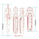 4Pcs Fashion Drawing Ruler Set Figure Drawing Template for Fashion ...