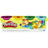 Play-Doh Bright Colors 4 Pack: Purple, Yellow, Green & Blue, 16 oz ...