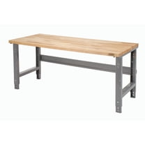 Adjustable Height Workbench, Shop Top Square Edge, 96"W x 36"D x 29-3/8 ...