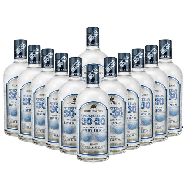 Pack x 12 Tequila 30-30 Reserva Especial Blanco 700 ML Tequila 30-30 | Walmart en línea
