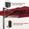 Mondawe 10x13 Ft Patio Cantilever Umbrella with Base and 360° Rotation ...