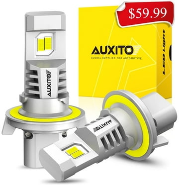 AUXITO 9004 HB1 LED Headlight Bulbs,12000LM 300% Brightness, 6500K Cool ...