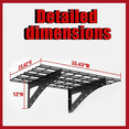 2-Pack 35.4''W Floating Large Shelves,Heavy-Duty Metal Garage Wall ...