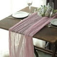 Efavormart 10FT Pink Cotton Linen Gauze Table Runner, Boho Wedding ...