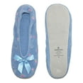 Isotoner Women's Embroidered Terry Ballerina Slippers with ISOFlex ...