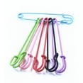 6pcs Extra-Large Pin Steel Safety Pin for Cardigan Cape / Blankets ...