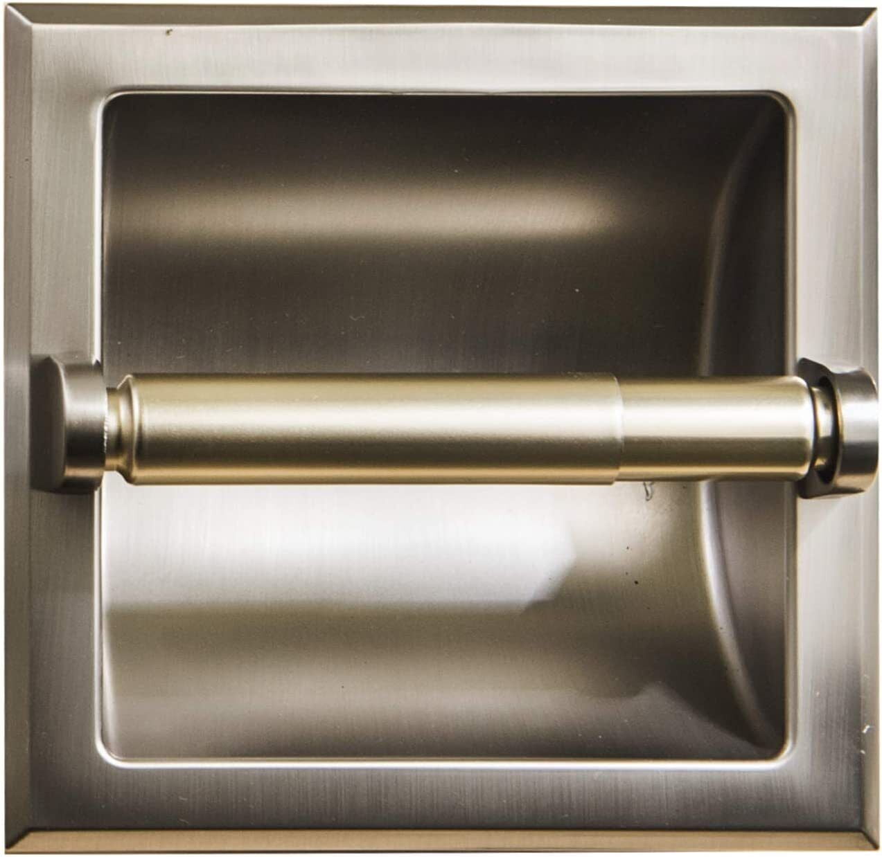 Recessed Toilet Paper Holder Wall Mounted Heavy Duty Metal Toilet Paper ...