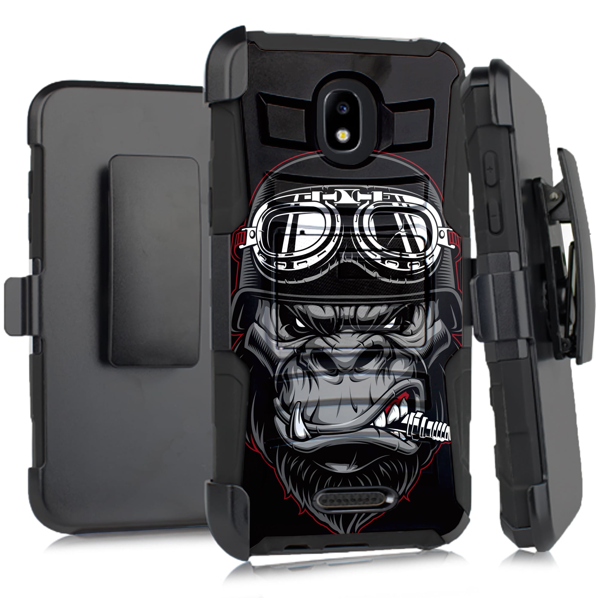 DALUX Hybrid Kickstand Holster Phone Case Compatible with Cricket Icon ...