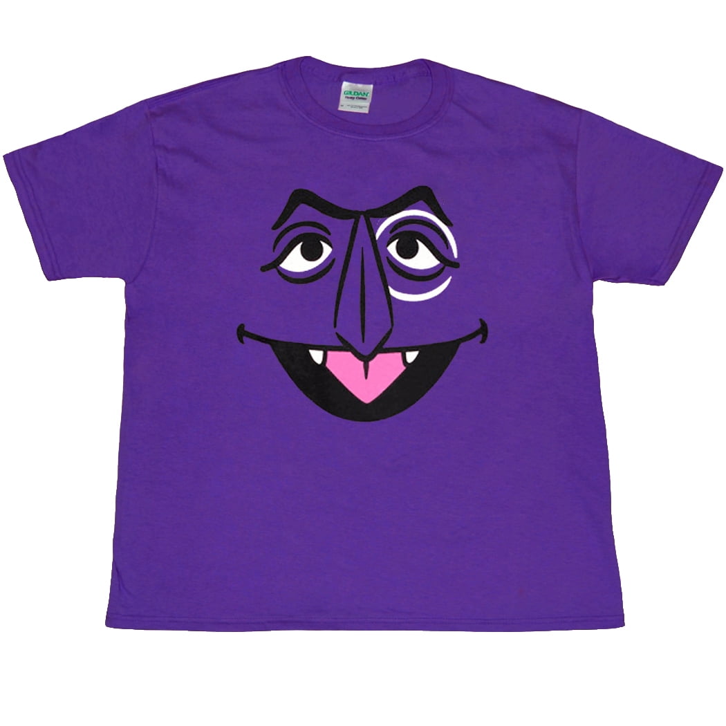 Sesame Street - Sesame Street The Count Face Youth Kids T-Shirt ...