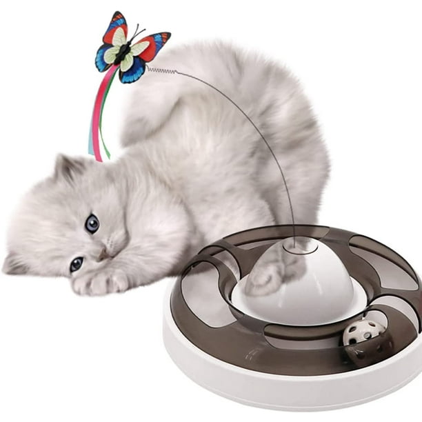 Tnzedzm Interactive Cat Toys Automatic Electric Rotating Butterfly Ball ...