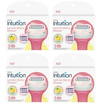 Schick Intuition Jasmine Blossom Razor Refills for Women, Shea Butter ...