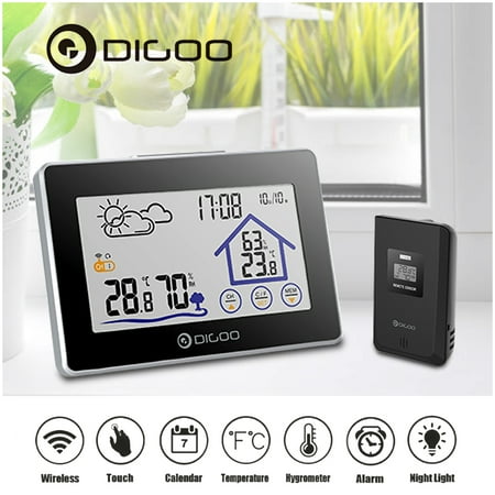 Touch Screen Indoor Outdoor Weather Forecast Station, Wireless Weather ...