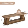 63" Wooden Entryway Bench with Open Shelves, 2-Tier Narrow Hallway ...