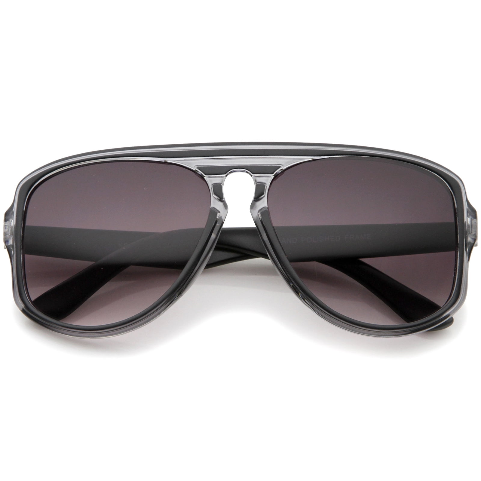 sunglassLA Unisex Modern Translucent Frame Keyhole Flat Top Square ...